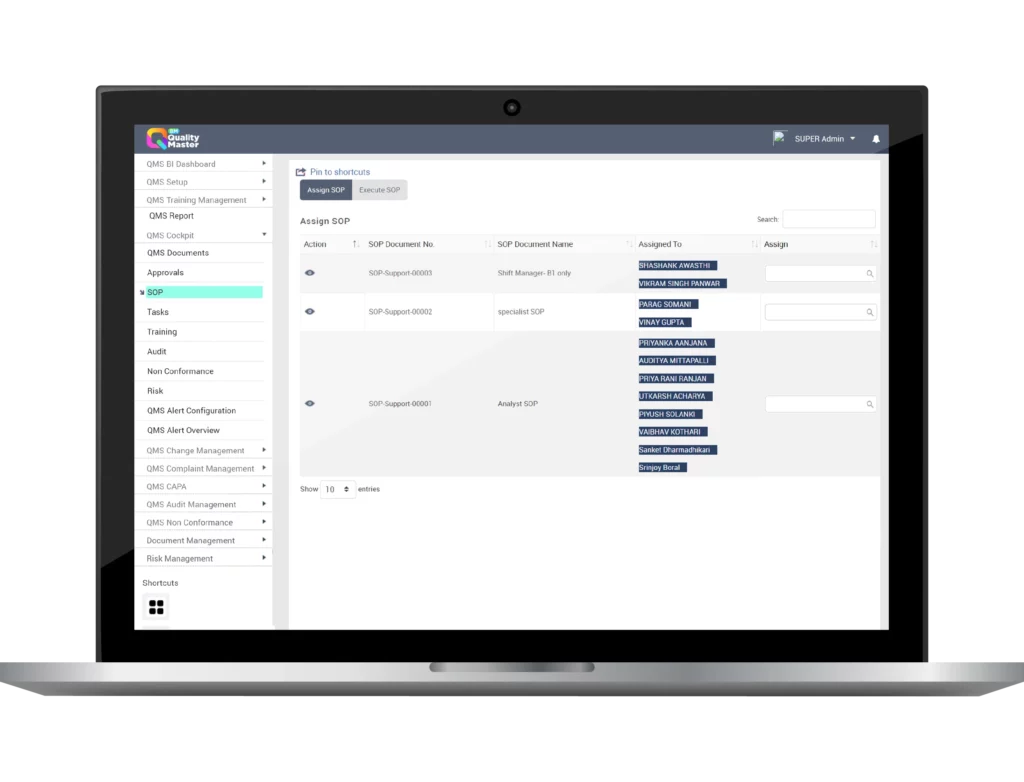 Standard Operating Procedure (SOP) Software | SOP System